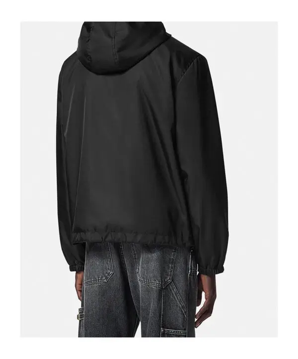 Versace Zip-up Hooded Jacket - Black