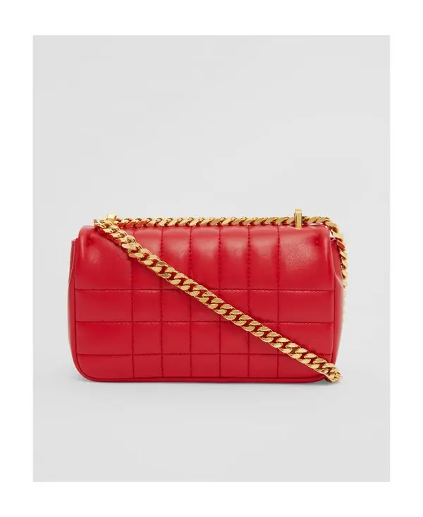 Burberry Quilted Mini Lola Shoulder Bag - Red