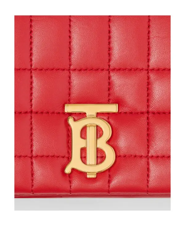 Burberry Quilted Mini Lola Shoulder Bag - Red