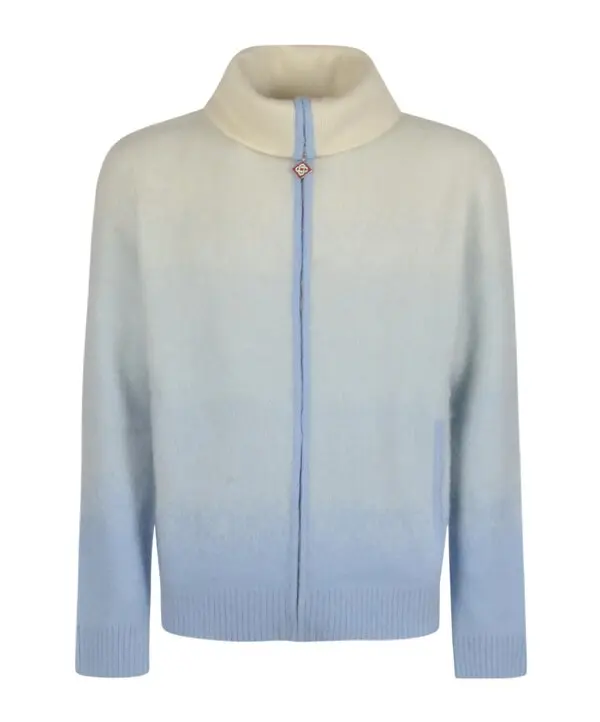 Casablanca Fluffy Gradient Zip Jacket - Blue