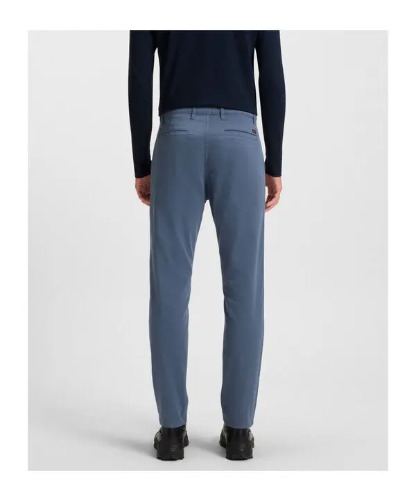Hugo Boss Tailored Casual Trousers With Belt Loops - Blue