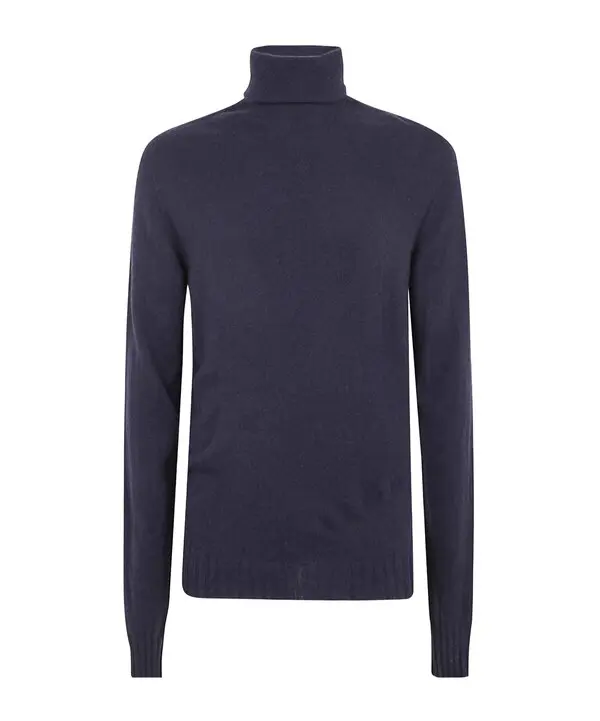 MD75 Roll-neck Knitted Top - Blue