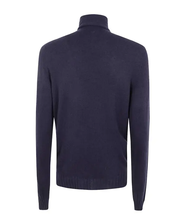 MD75 Roll-neck Knitted Top - Blue