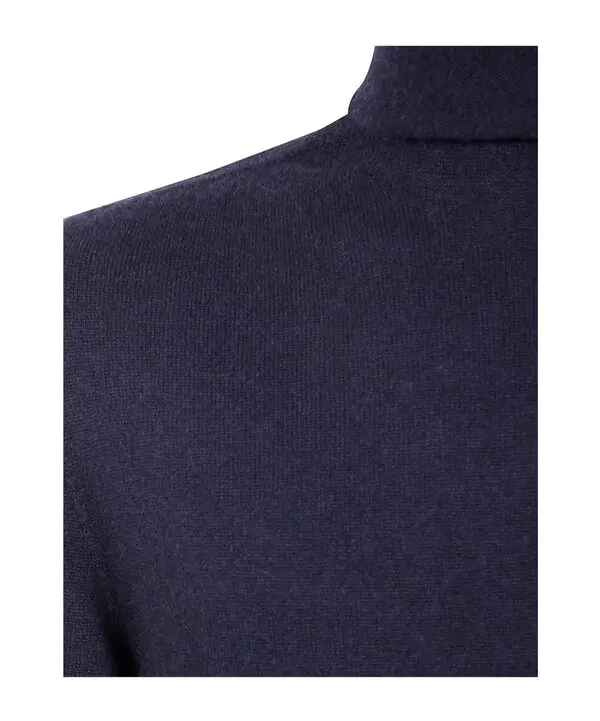 MD75 Roll-neck Knitted Top - Blue