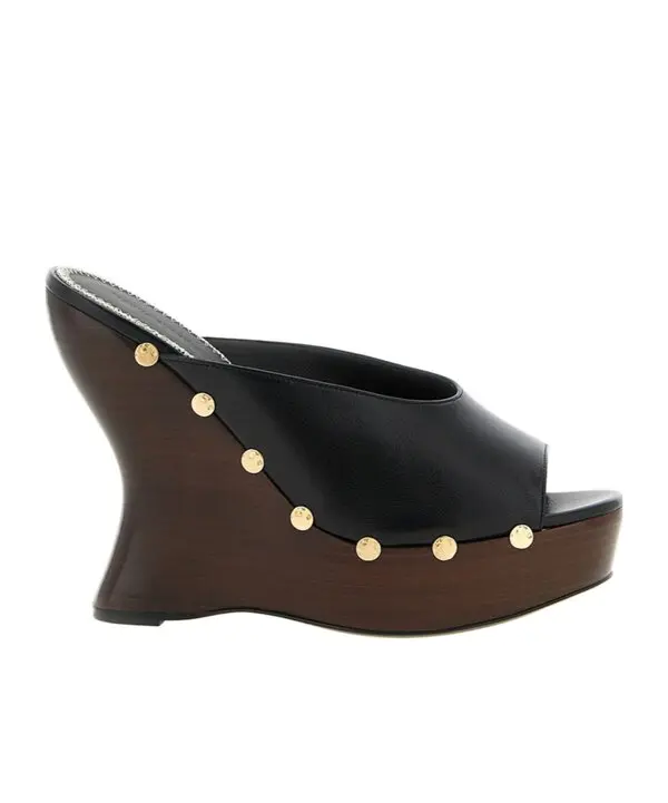 Magda Butrym Studded Open Toe Mules - Black