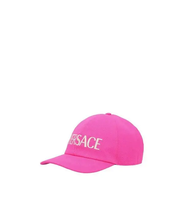 Versace Logo-embroidered Cotton Cap - Pink