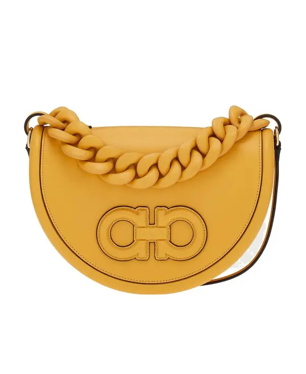 FERRAGAMO Gancini Shoulder Bag - Yellow