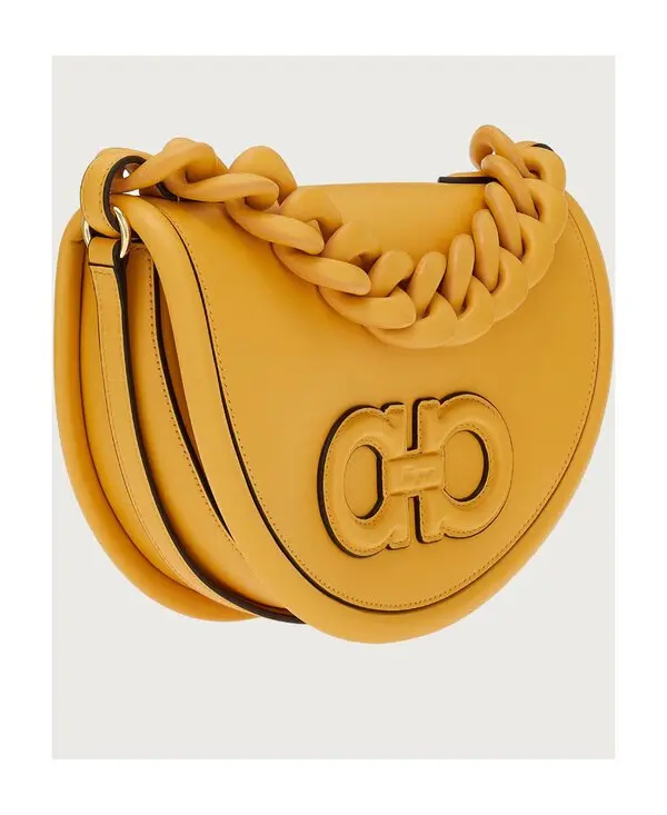 FERRAGAMO Gancini Shoulder Bag - Yellow