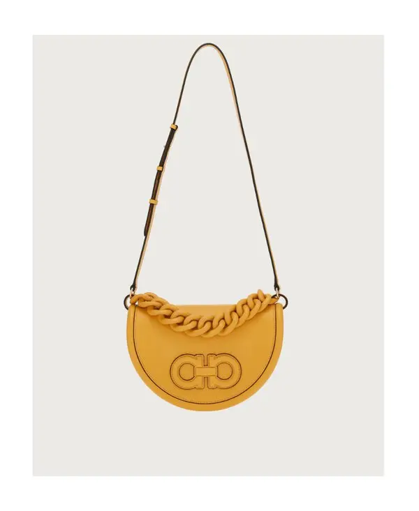 FERRAGAMO Gancini Shoulder Bag - Yellow