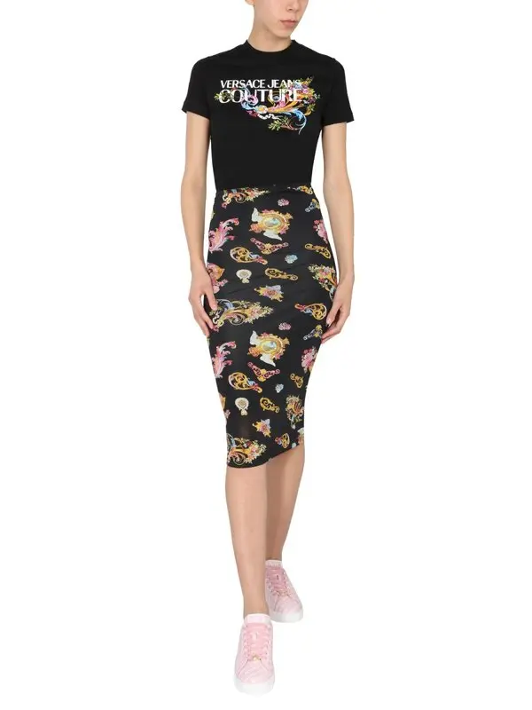 Versace Logo Print Cotton T-shirt