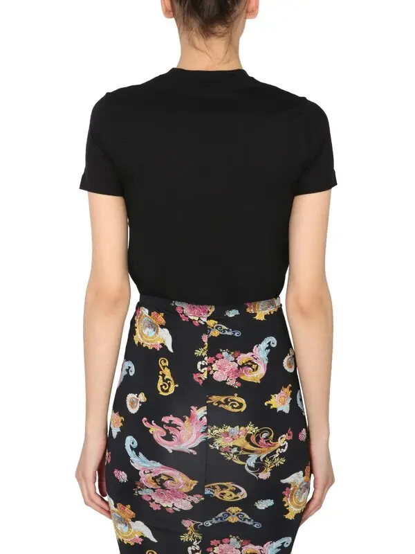 Versace Logo Print Cotton T-shirt