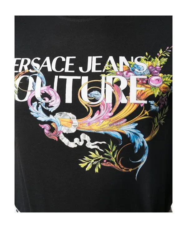 Versace Logo Print Cotton T-shirt