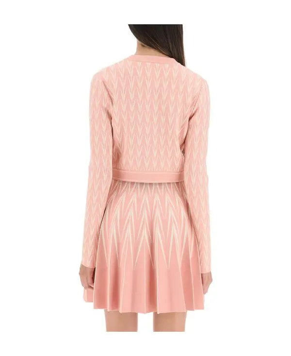 Alexander McQueen Abstract Pattern Knitted Short Cardigan