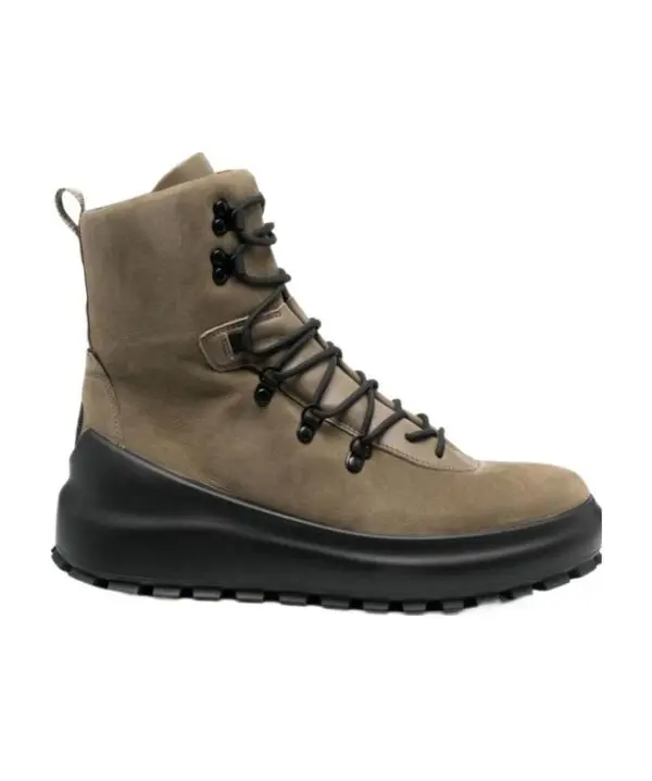 Stone Island Lace-up Suede Boots - Military Green