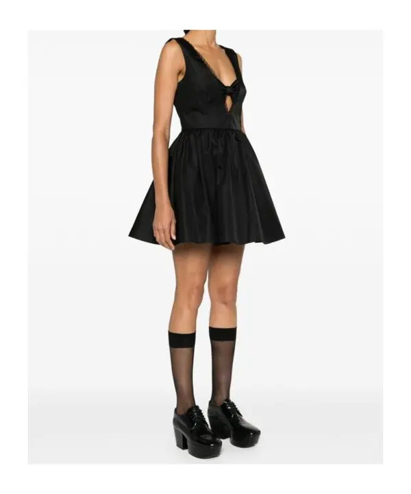 Prada Re-nylon Bow Detail Mini Dress