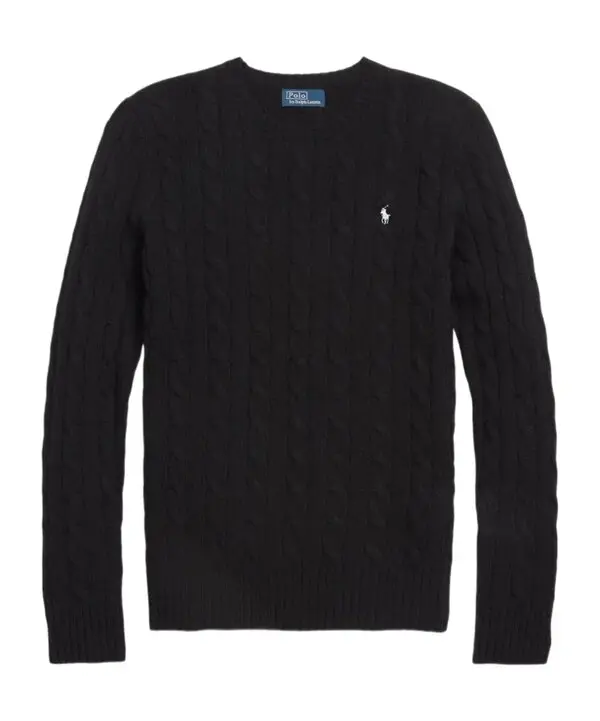 Polo Ralph Lauren Cable-knit Pony Logo Sweater - Black