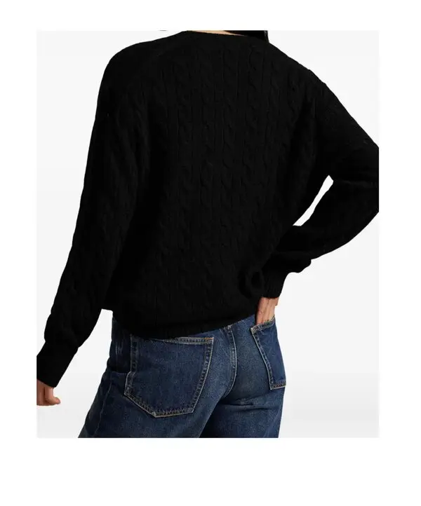 Polo Ralph Lauren Cable-knit Pony Logo Sweater - Black