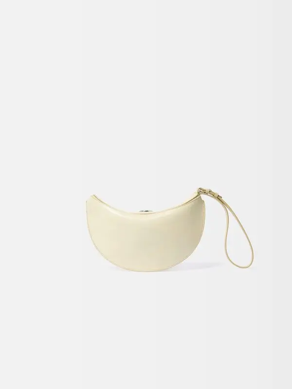 Jacquemus Ovalo Folded Small Shoulder Bag - Nude