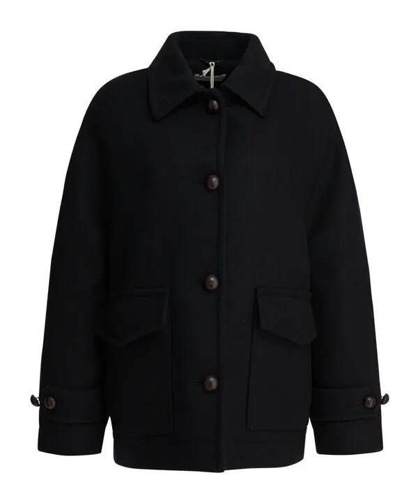 CIRCOLO 1901 Long-sleeved Jacket With Lapel Collar - Black
