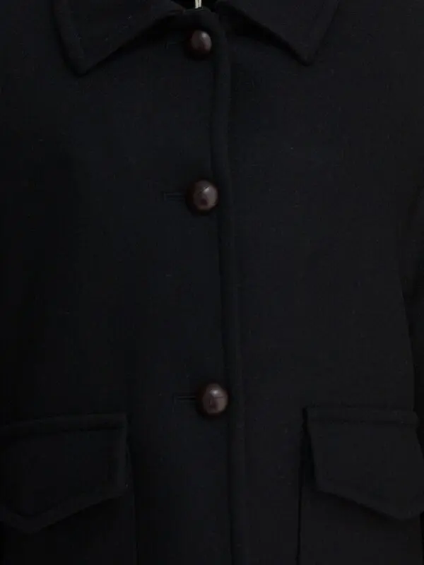 CIRCOLO 1901 Long-sleeved Jacket With Lapel Collar - Black