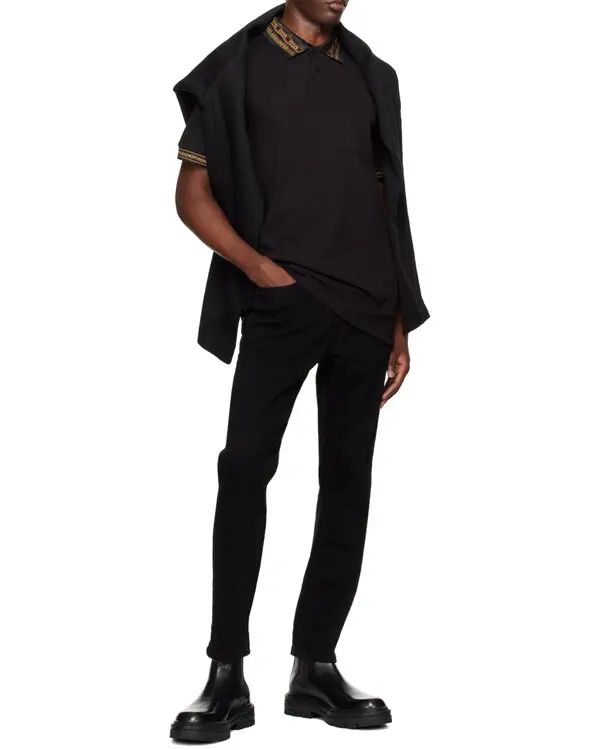 Versace Contrasting-trim Piqué Polo Shirt