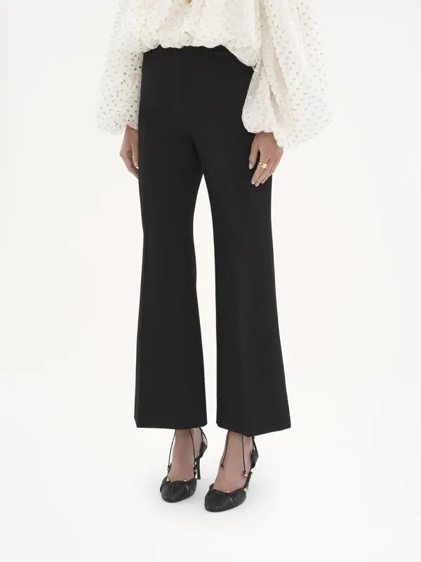 Chloé Cropped Bootcut Tailored Pants - Black