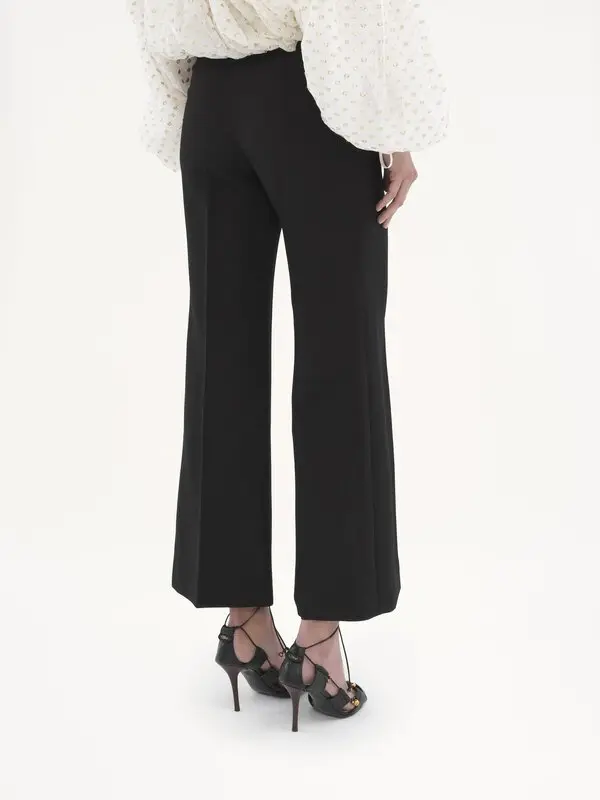 Chloé Cropped Bootcut Tailored Pants - Black