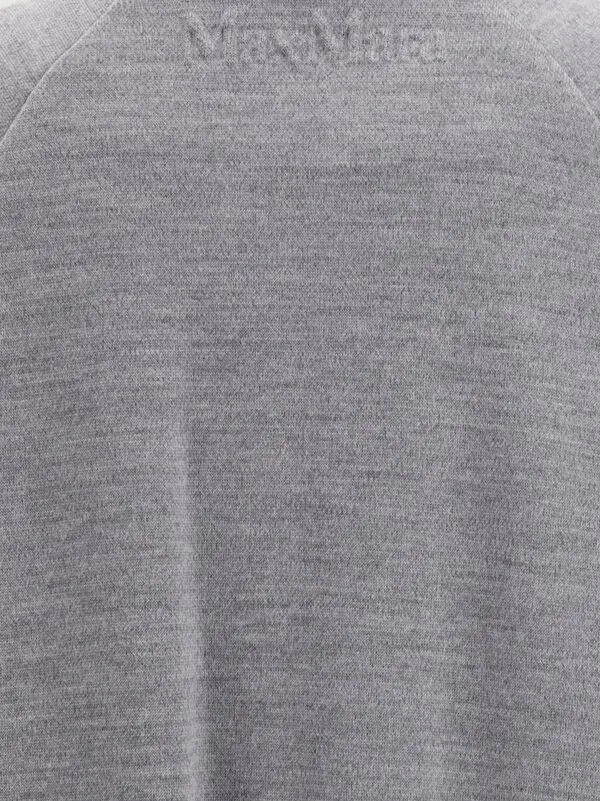 Max Mara Frine High-neck Zipped Sweatshirt - Light Grey