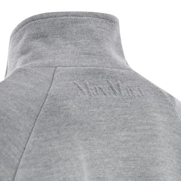 Max Mara Frine High-neck Zipped Sweatshirt - Light Grey