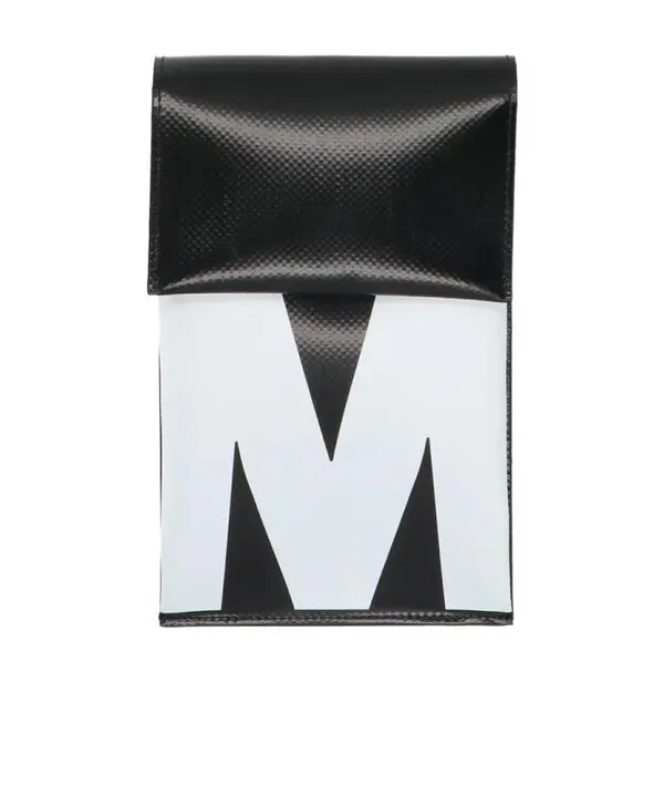 Marni Logo Printed Foldover Top Cardholder - Black