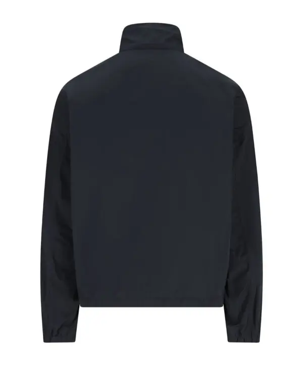 Stone Island Logo Patch High Neck Jacket - Blue