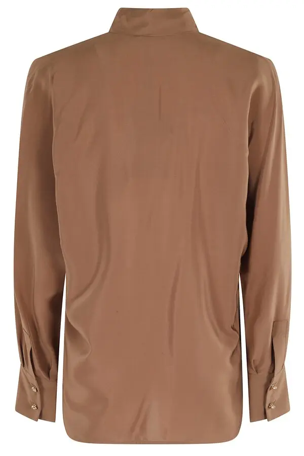 Max Mara Caco" Long-sleeved Blouse With Lace-up Detail - No