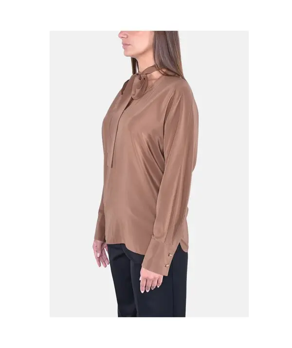 Max Mara Caco" Long-sleeved Blouse With Lace-up Detail - No