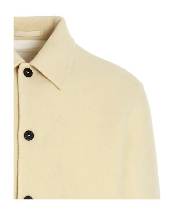 JIL SANDER Long-sleeved Buttoned Overshirt - Nude