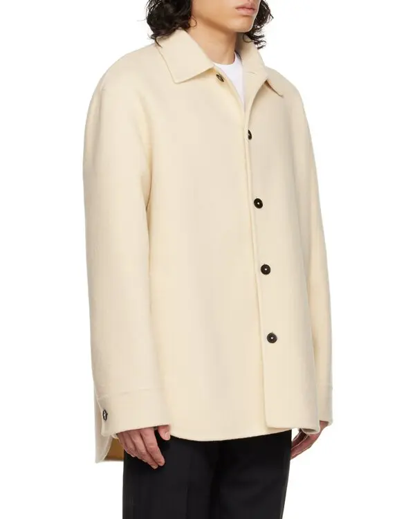 JIL SANDER Long-sleeved Buttoned Overshirt - Nude