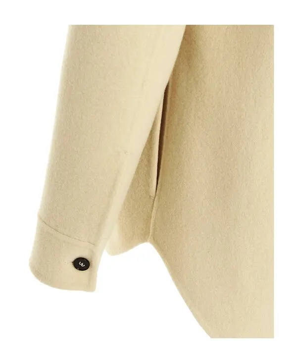 JIL SANDER Long-sleeved Buttoned Overshirt - Nude