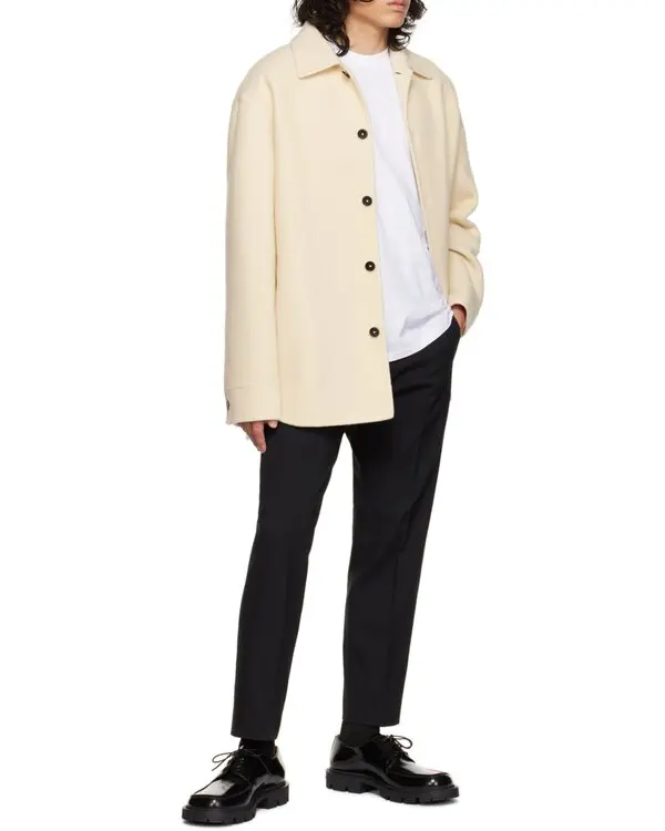 JIL SANDER Long-sleeved Buttoned Overshirt - Nude