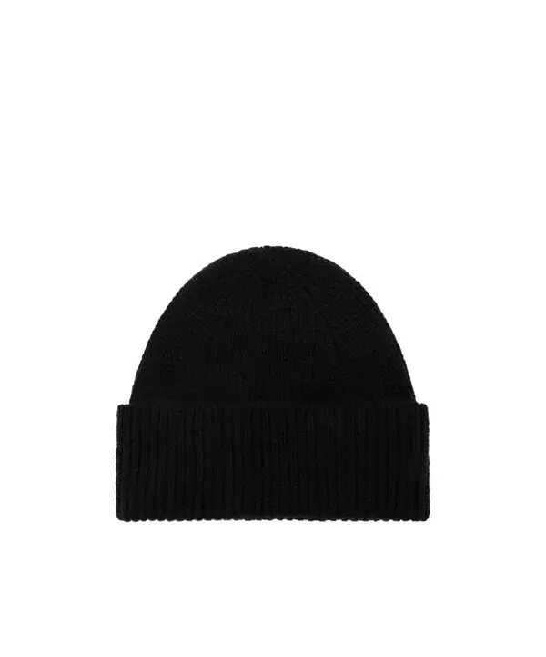 ROBERTO COLLINA Ribbed Knit Beanie - Black