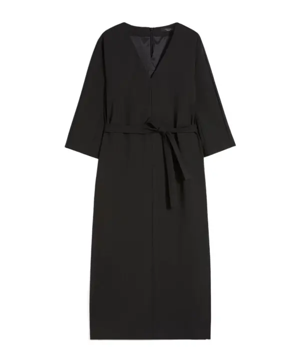 Max Mara V-neck Belted Midi Dress