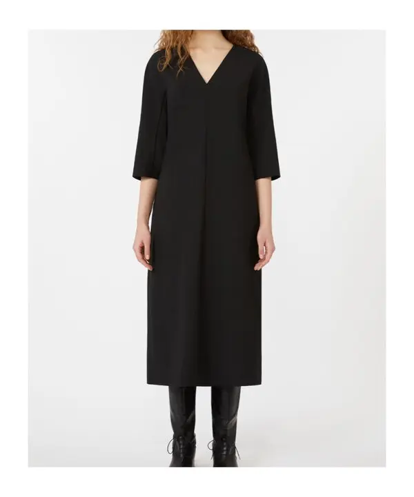 Max Mara V-neck Belted Midi Dress