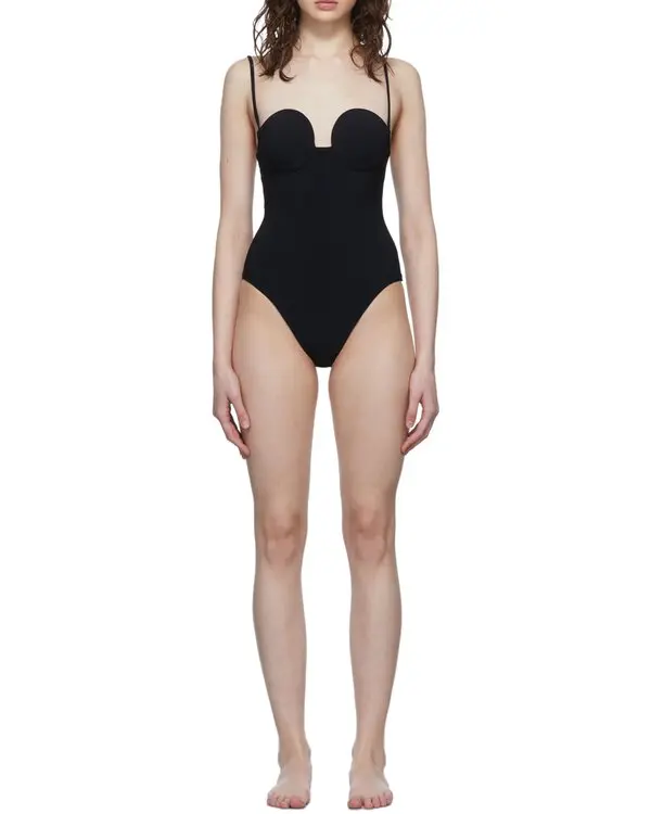 Magda Butrym Round Cup One-piece Swimsuit - Black