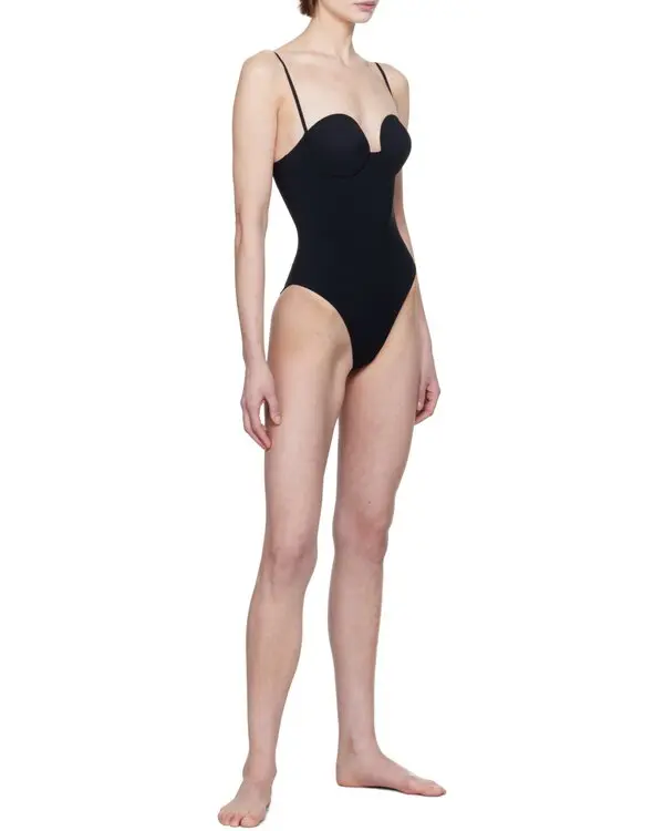 Magda Butrym Round Cup One-piece Swimsuit - Black