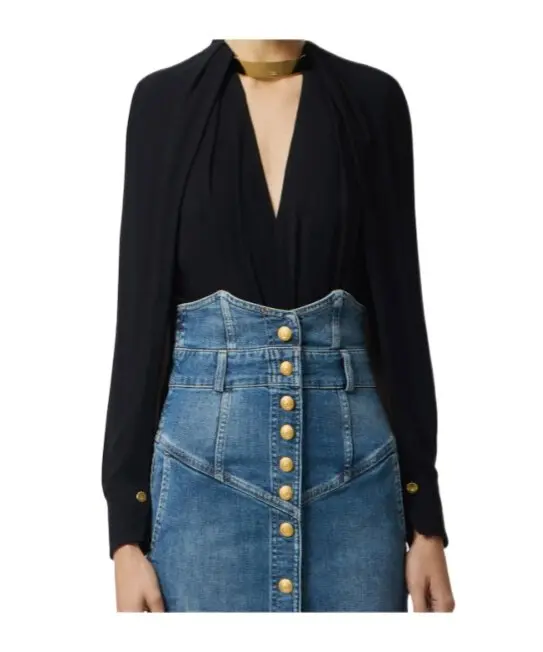 Elisabetta Franchi Tone Metal Choker Necklace