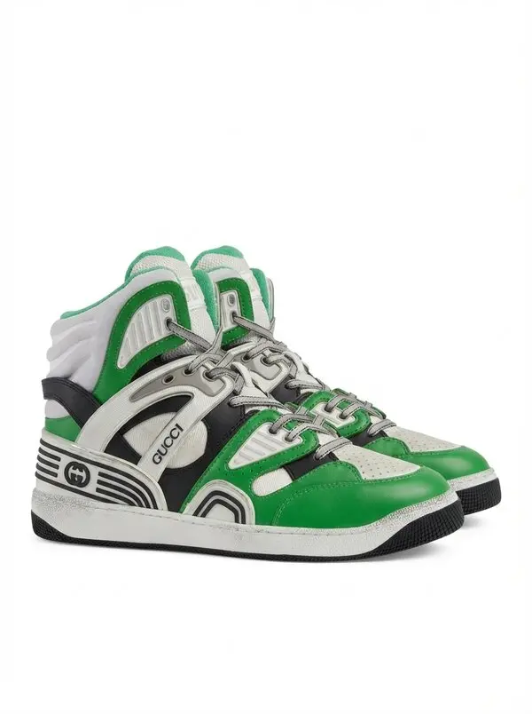 Gucci Basket High-top Sneakers - White