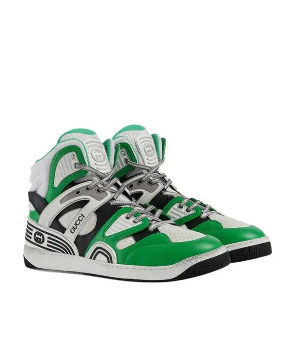 Gucci Basket High-top Sneakers - White