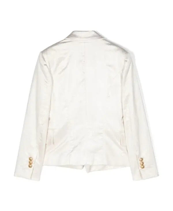 Balmain Double-breasted Corduroy Blazer - White