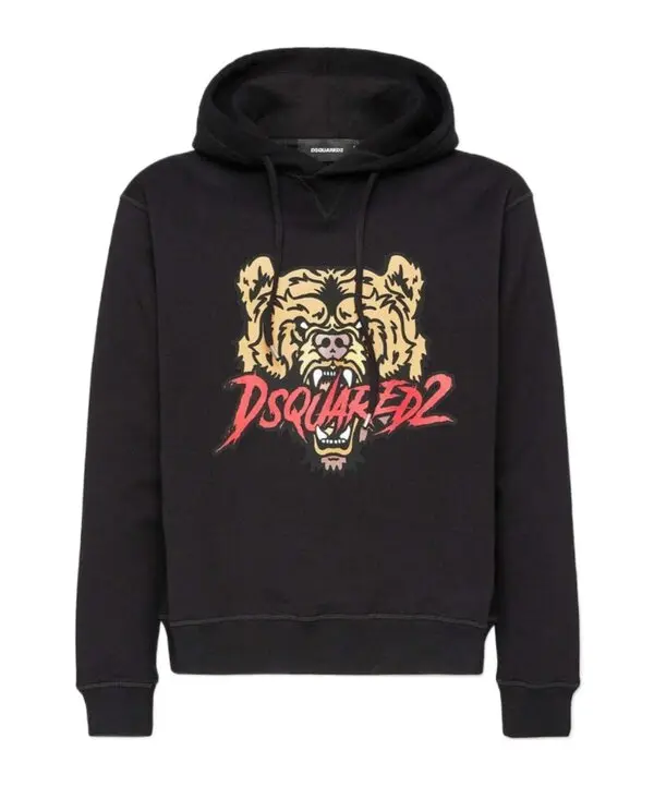 Dsquared2 Logo Printed Drawstring Hoodie