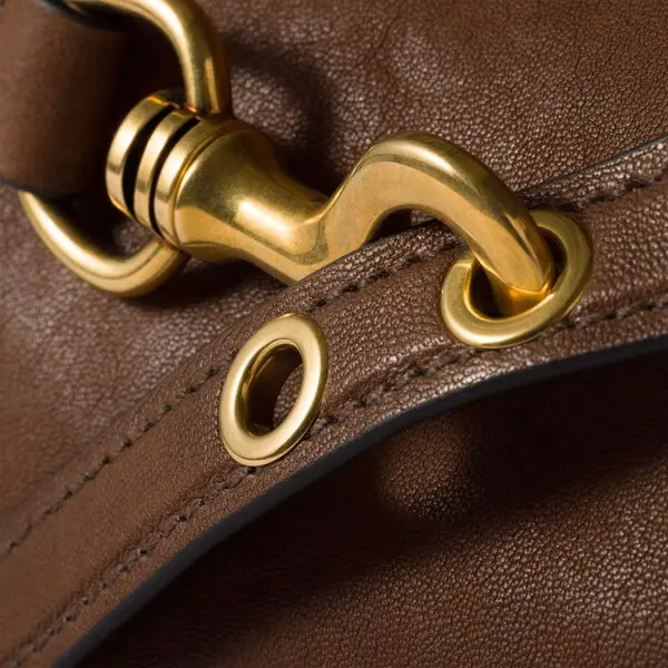 Miu Miu Aventure Nappa Leather Shoulder Bag - Oak