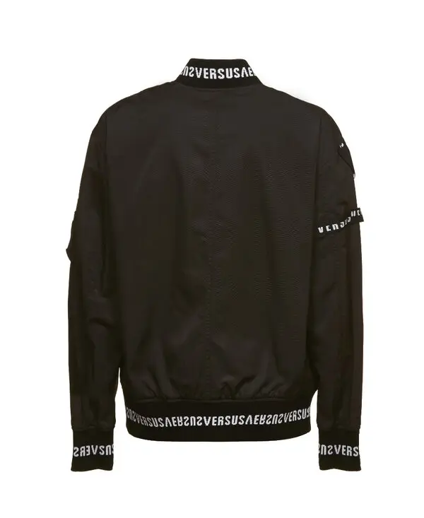 Versace Logo Detail Bomber Jacket