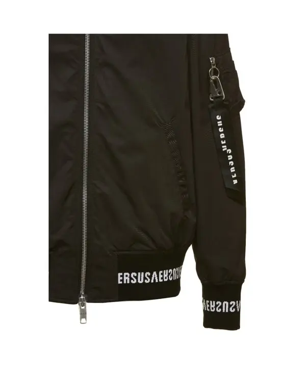 Versace Logo Detail Bomber Jacket